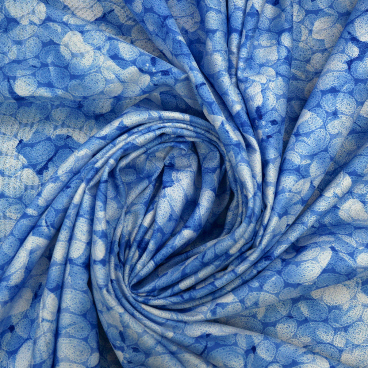 Blue Hydrangea Mist Italian Cotton Stretch Fabric– Rex Fabrics