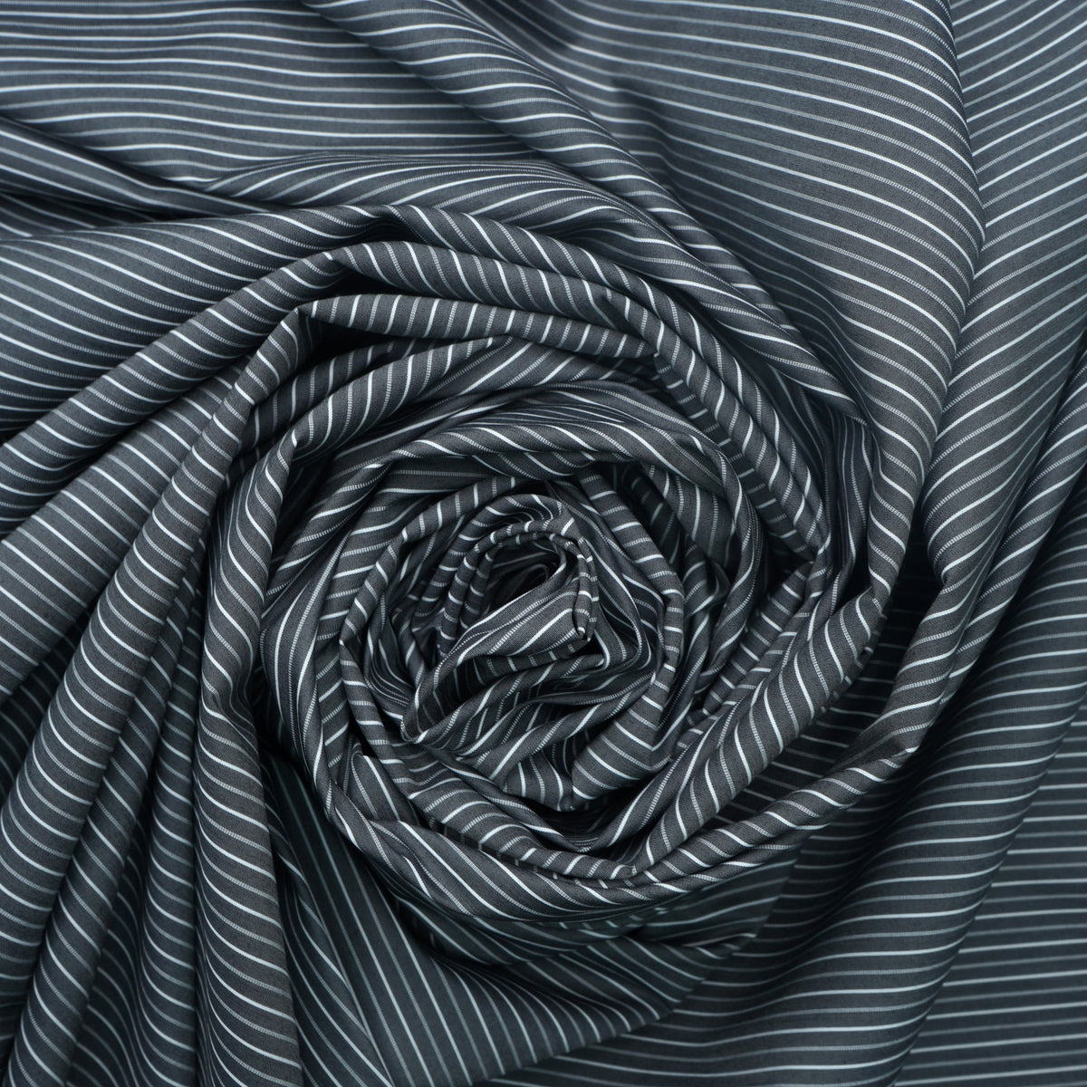 Slate Streaks Stripe Italian Cotton Shirt Fabric | Rex Fabrics