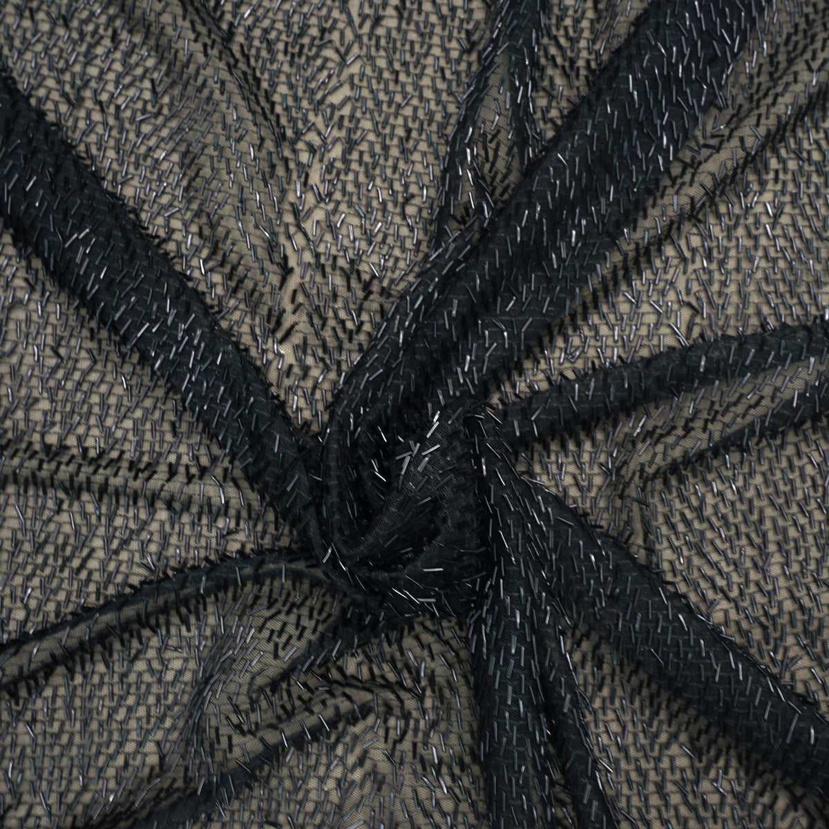 Obsidian Rain Tull Design Embroidered Fabric– Rex Fabrics