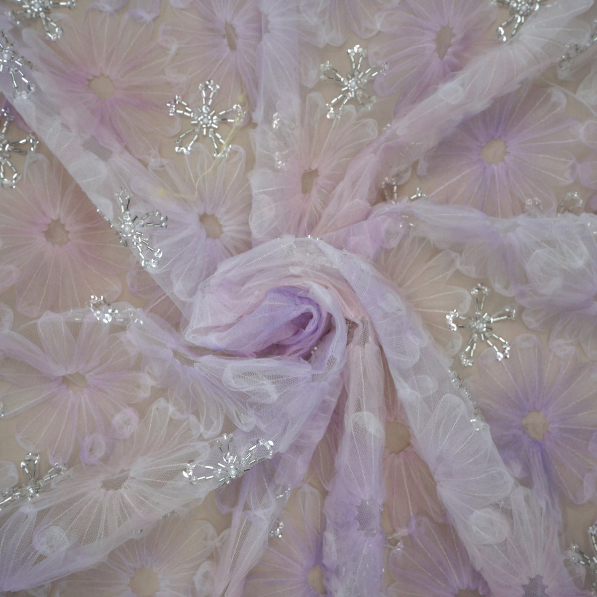 Lavender Frost Tull Design Embroidered Fabric– Rex Fabrics