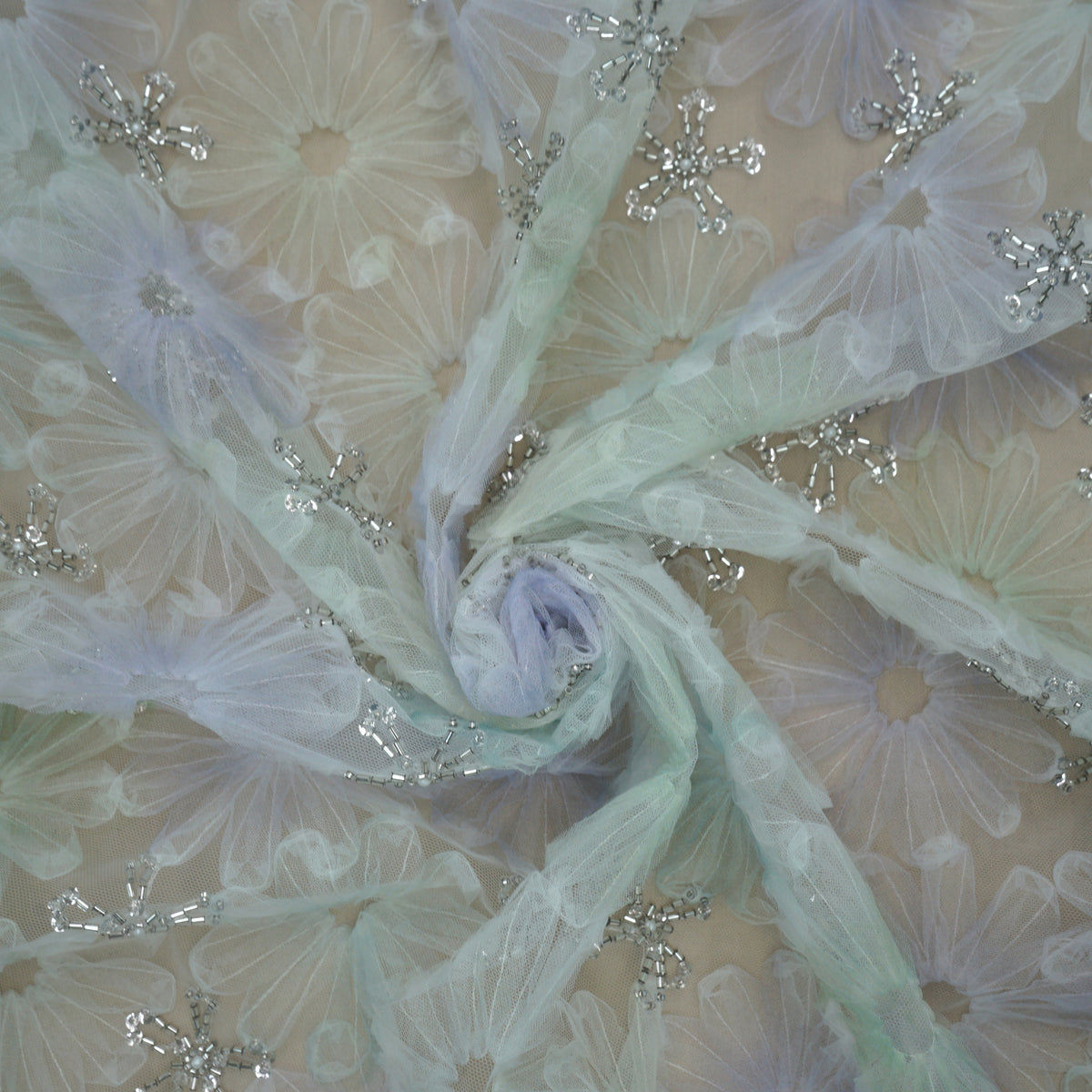 Iridescent Bloom Tull Design Embroidered Fabric– Rex Fabrics