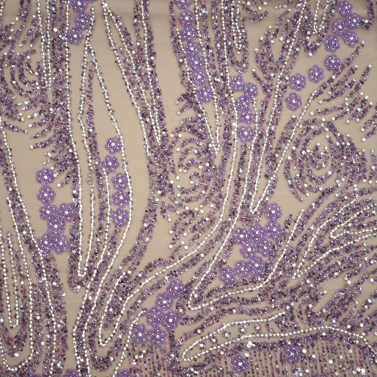 Amethyst Glow Tull Design Embroidered Fabric– Rex Fabrics