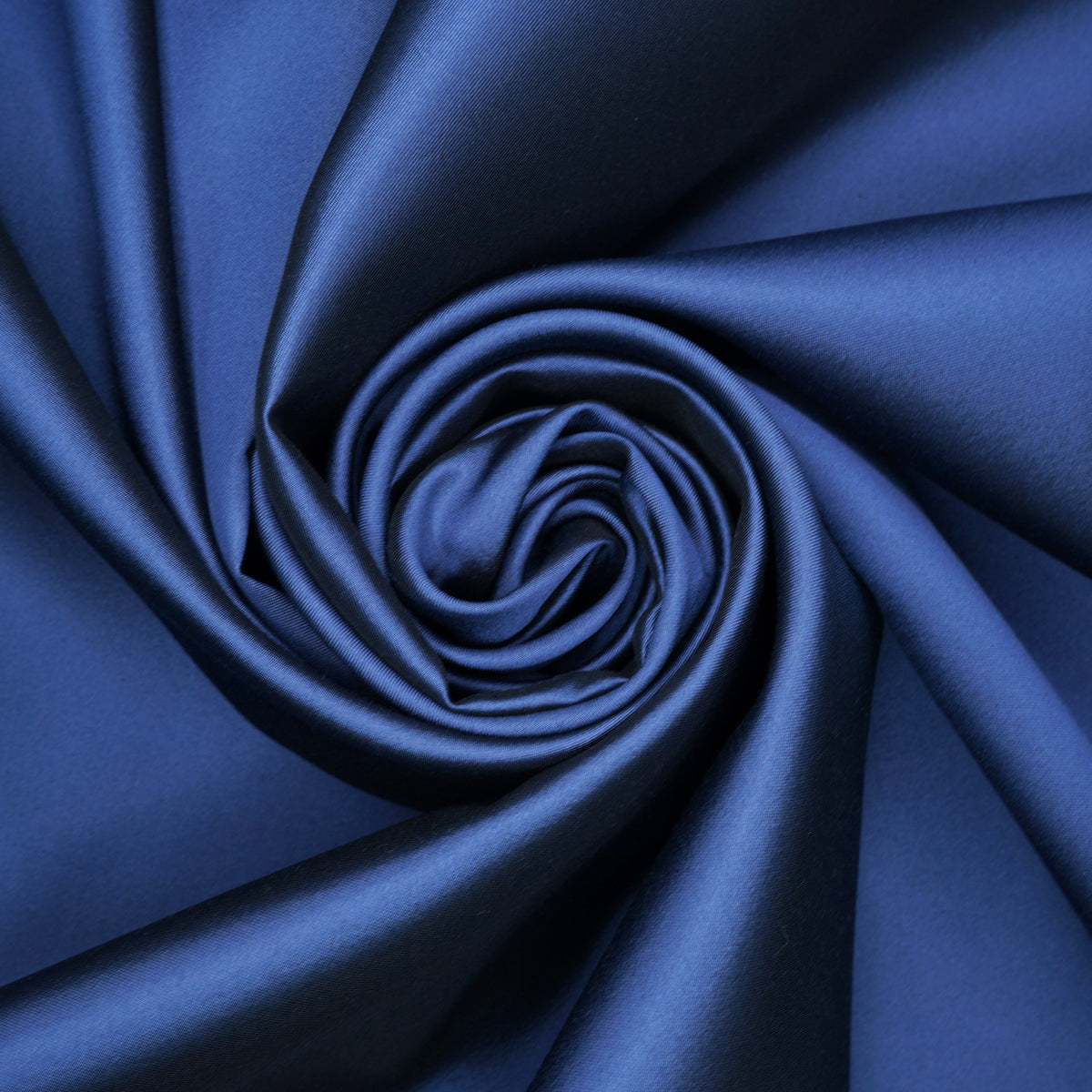 Navy Blue Solid Silk Mikado Fabric | Rex Fabrics