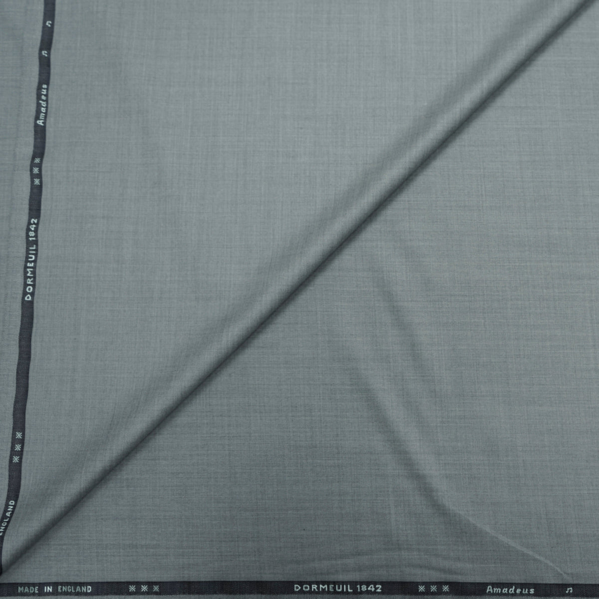 Grey Plain Dormeuil Amadeus Wool Fabric | Rex Fabrics