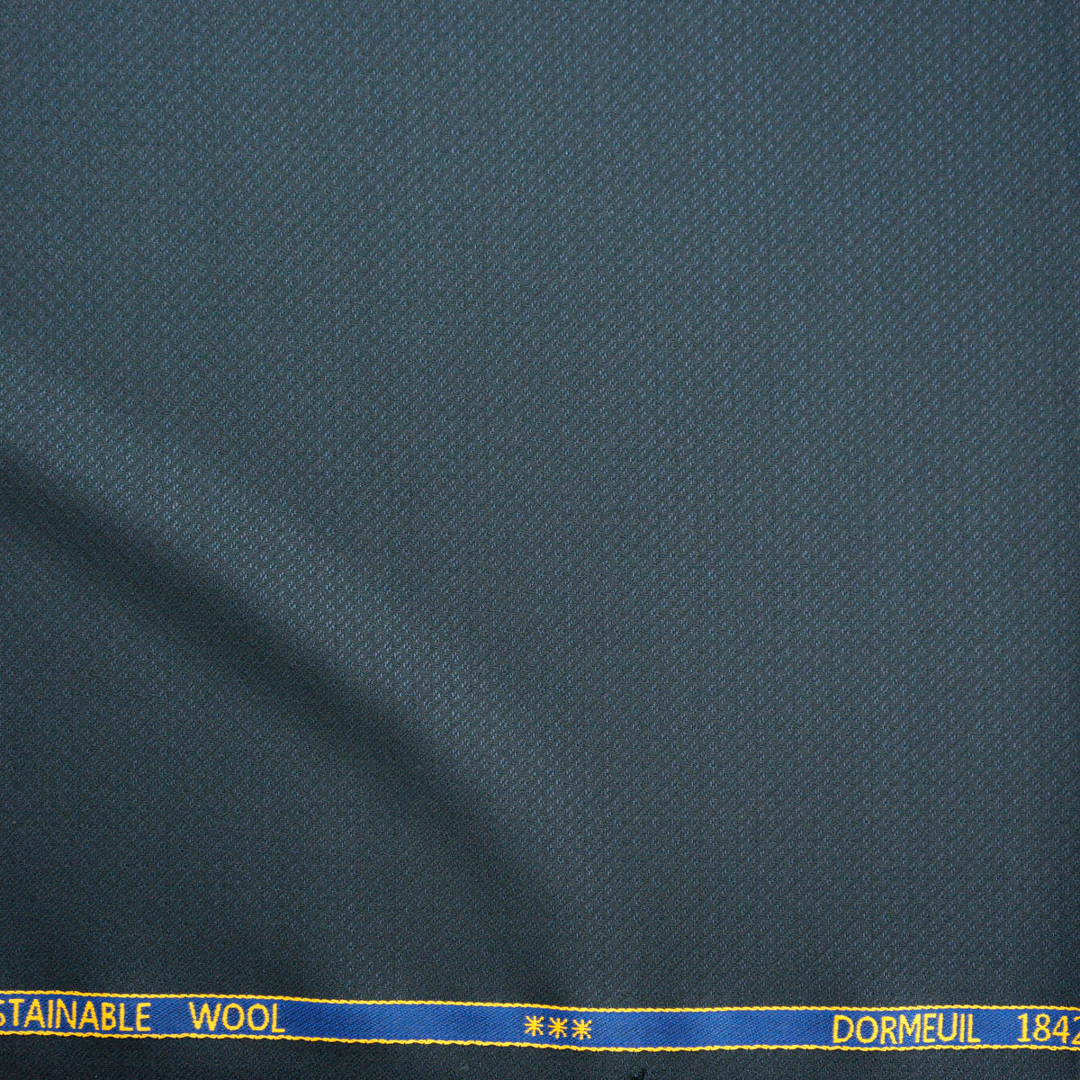 Dark Blue Semi Plain Dormeuil Amadeus Wool Fabric | Rex Fabrics