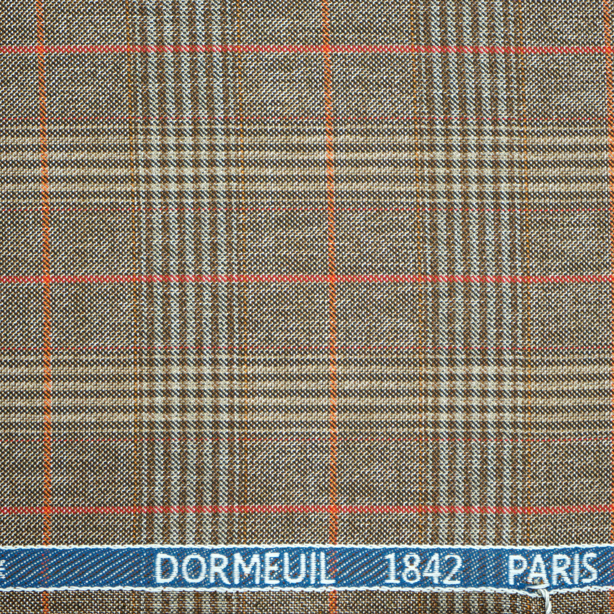 Brown Plaid Check Dormeuil Amadeus Wool Fabric | Rex Fabrics