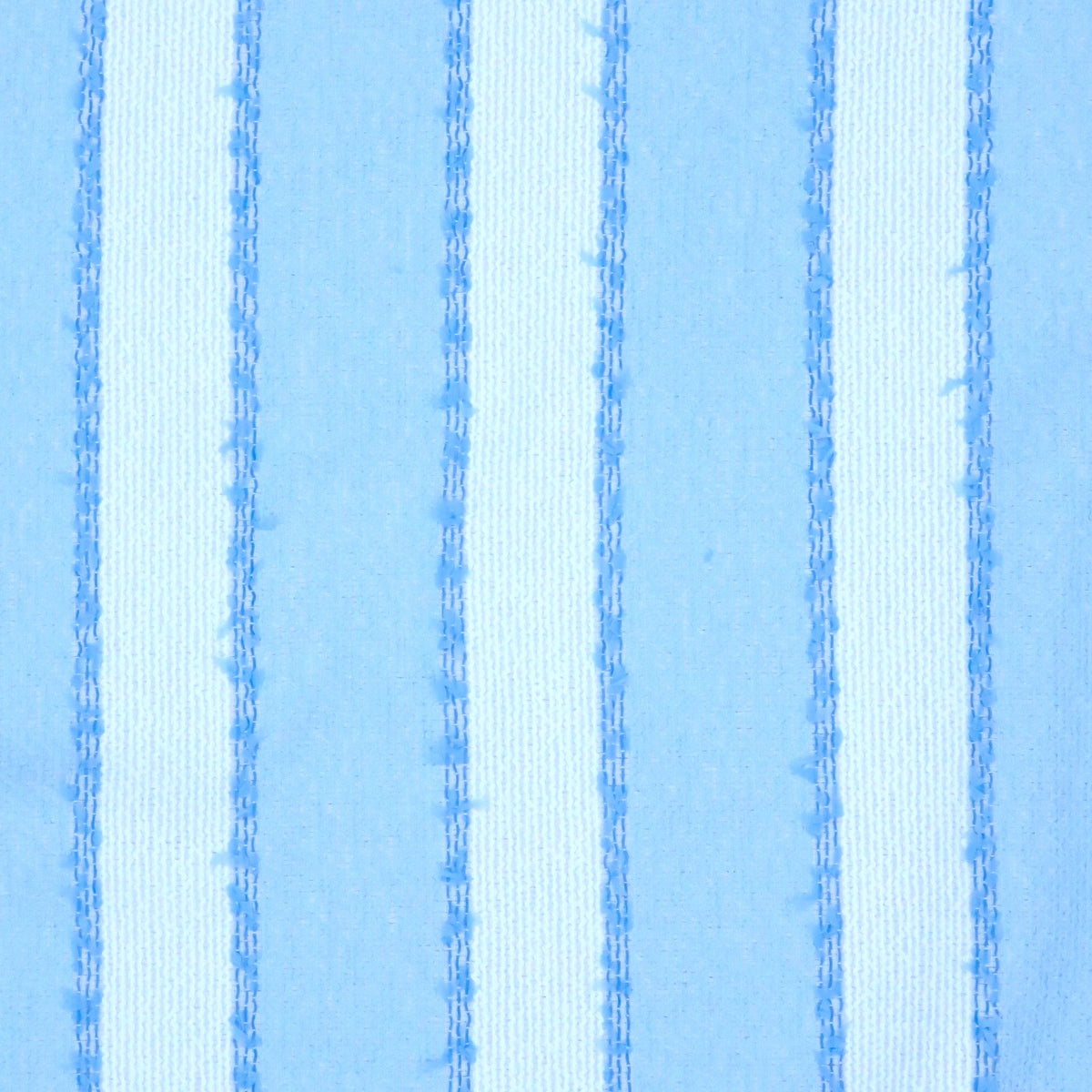 Light Blue and White Stripe Texture Threaded Tweed Boucle– Rex Fabrics