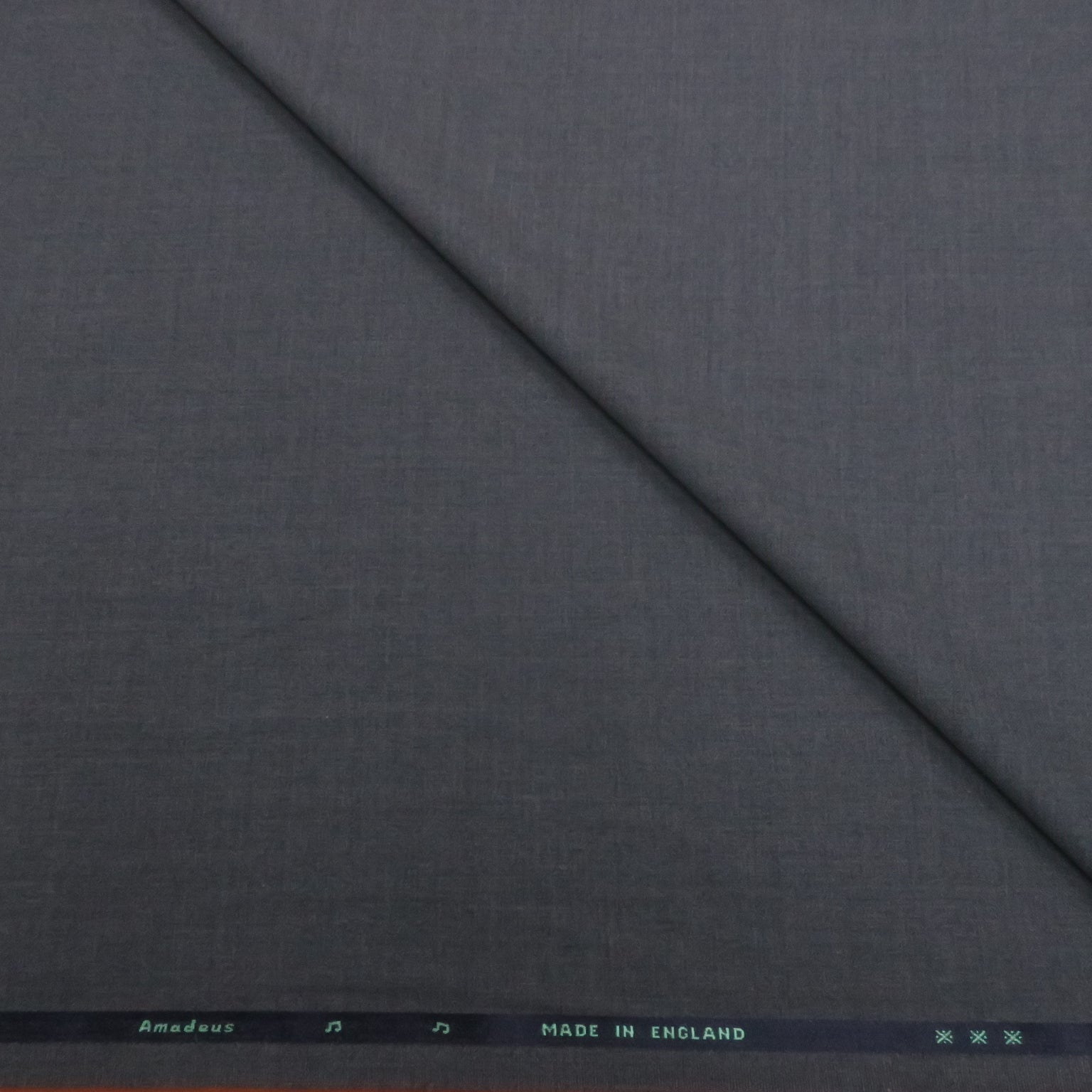 Dark Grey Plain Solid Dormeuil Amadeus Wool Luxury Fabric | Rex Fabrics