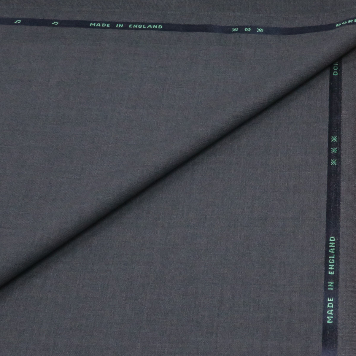 Dark Grey Plain Solid Dormeuil Amadeus Wool Luxury Fabric | Rex Fabrics