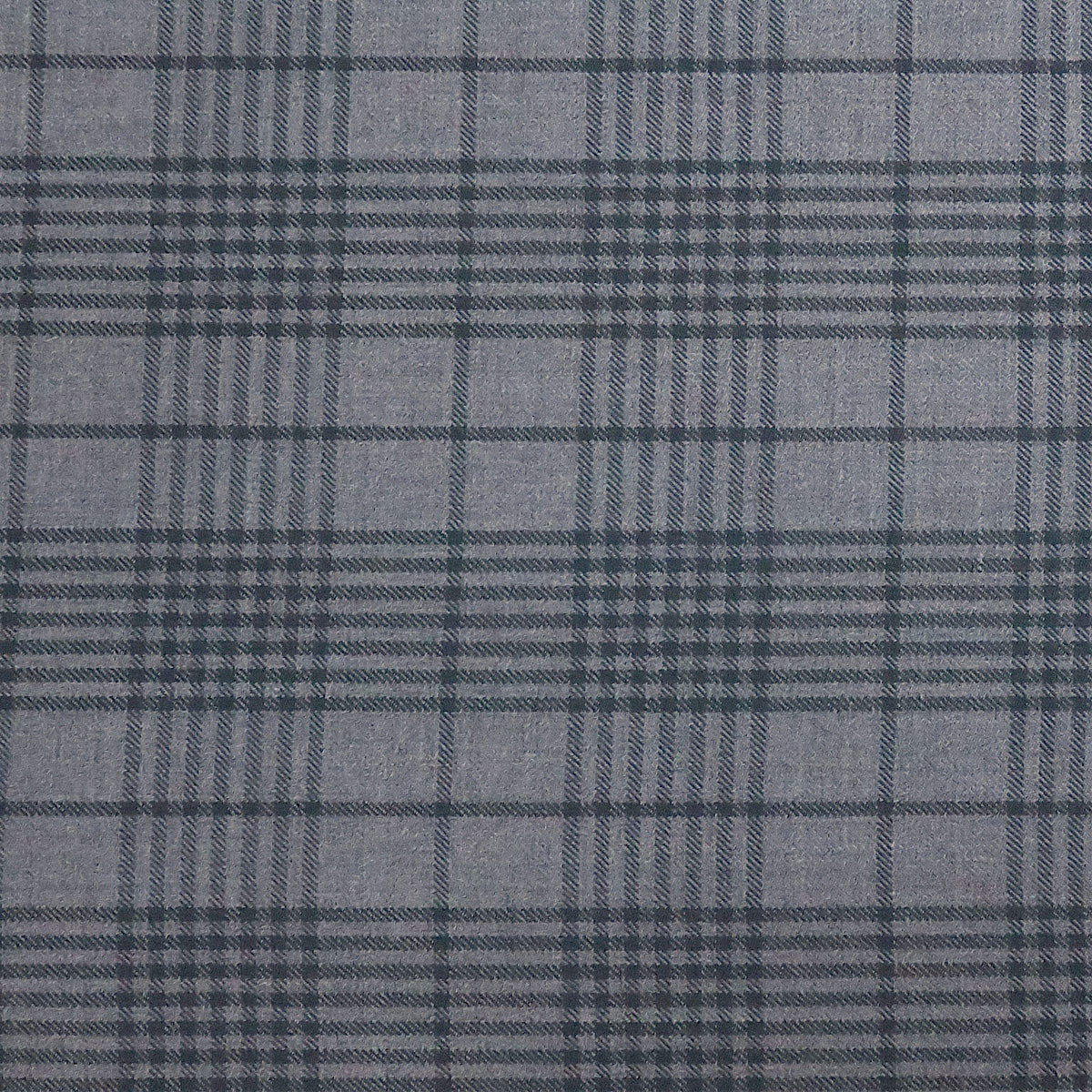 Medium Gray with Black and Windowpane Plaid 100% Wool Amadeus Dormeuil ...