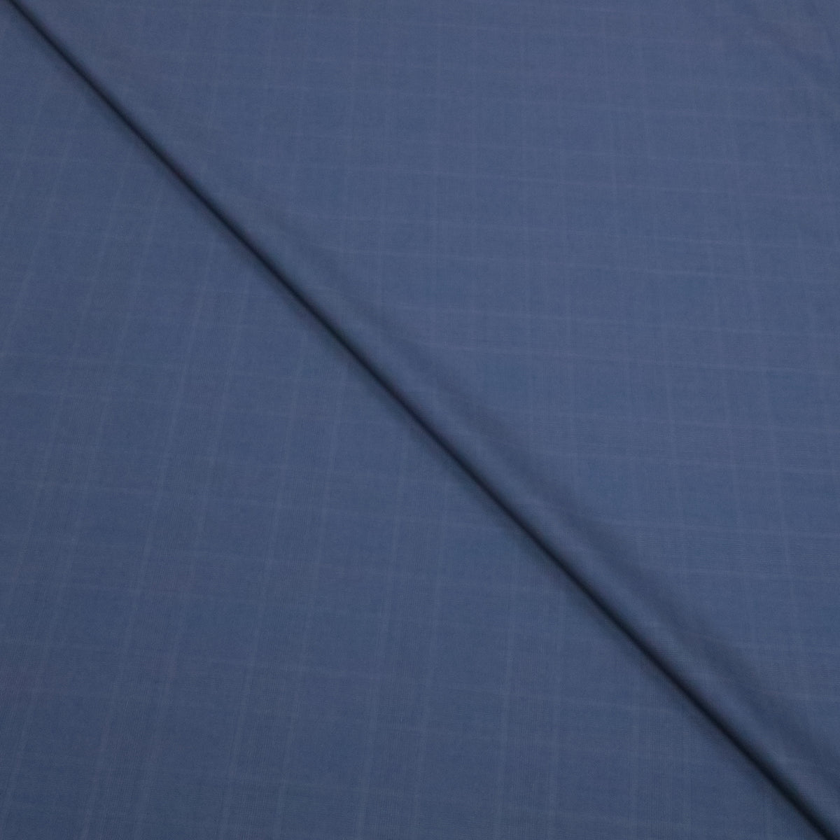 1.5 YDS Cobalt Blue Plaid 100% Superfine Australian Wool Ermenegildo ...