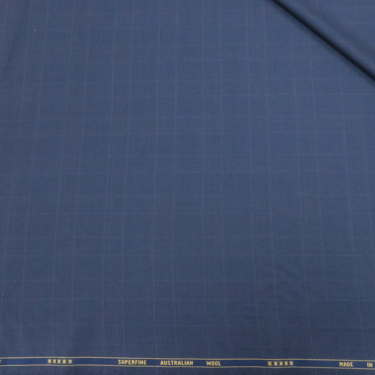 1.5 YDS Cobalt Blue Plaid 100% Superfine Australian Wool Ermenegildo ...