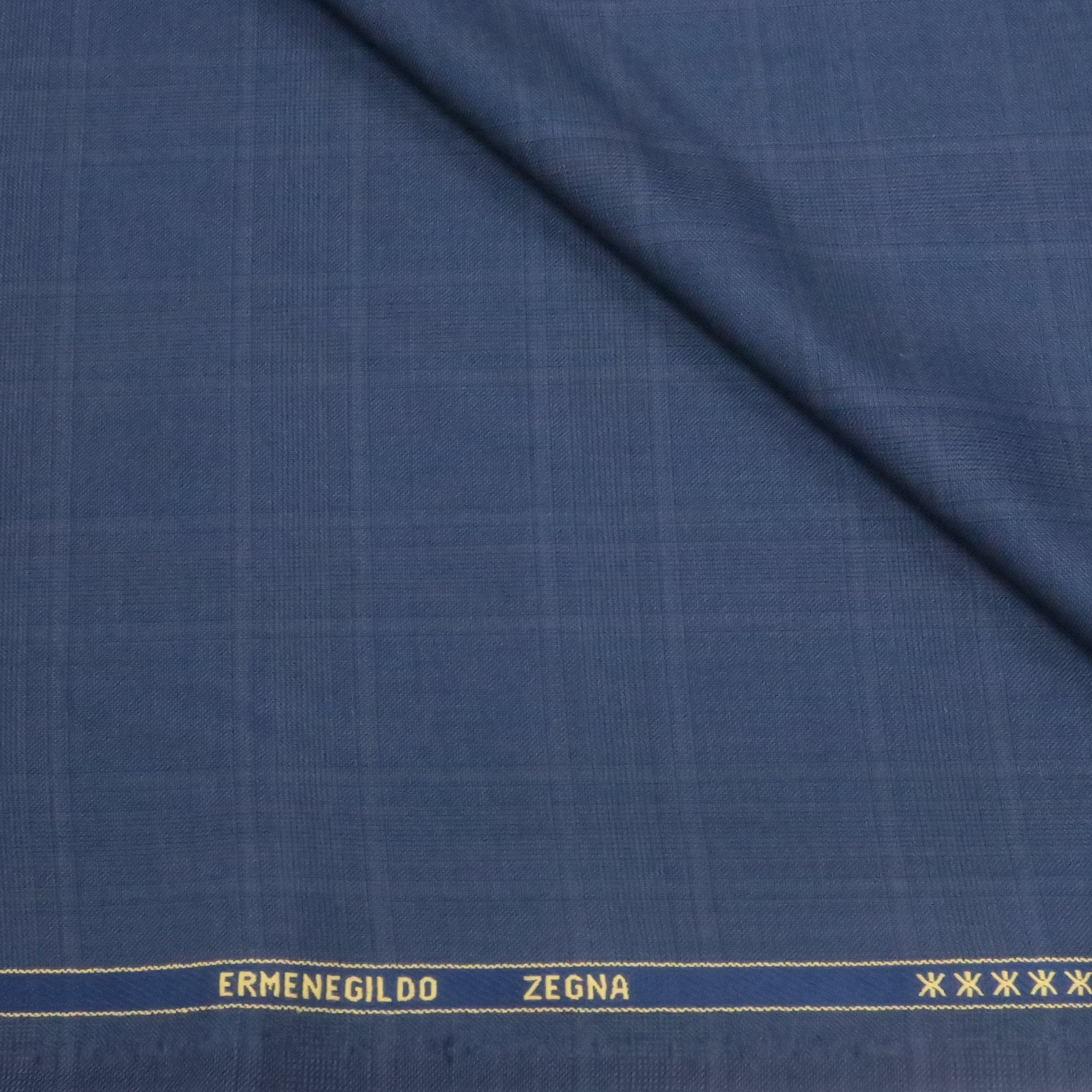 Cobalt Blue Plaid 100% Superfine Australian Wool Ermenegildo Zegna 15 ...