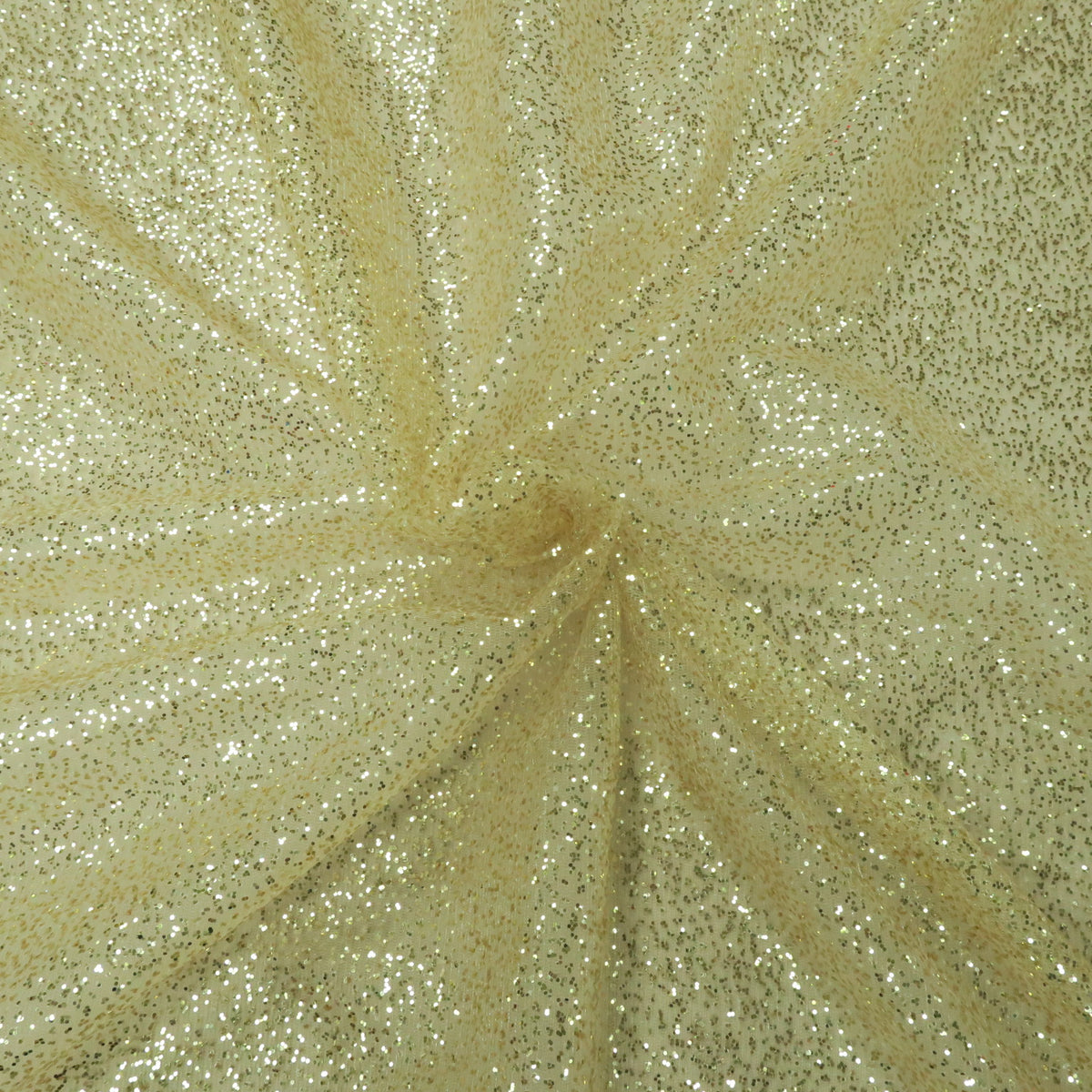 Gold Sparkling Glitter on Tulle Texture Fabric | Rex Fabrics