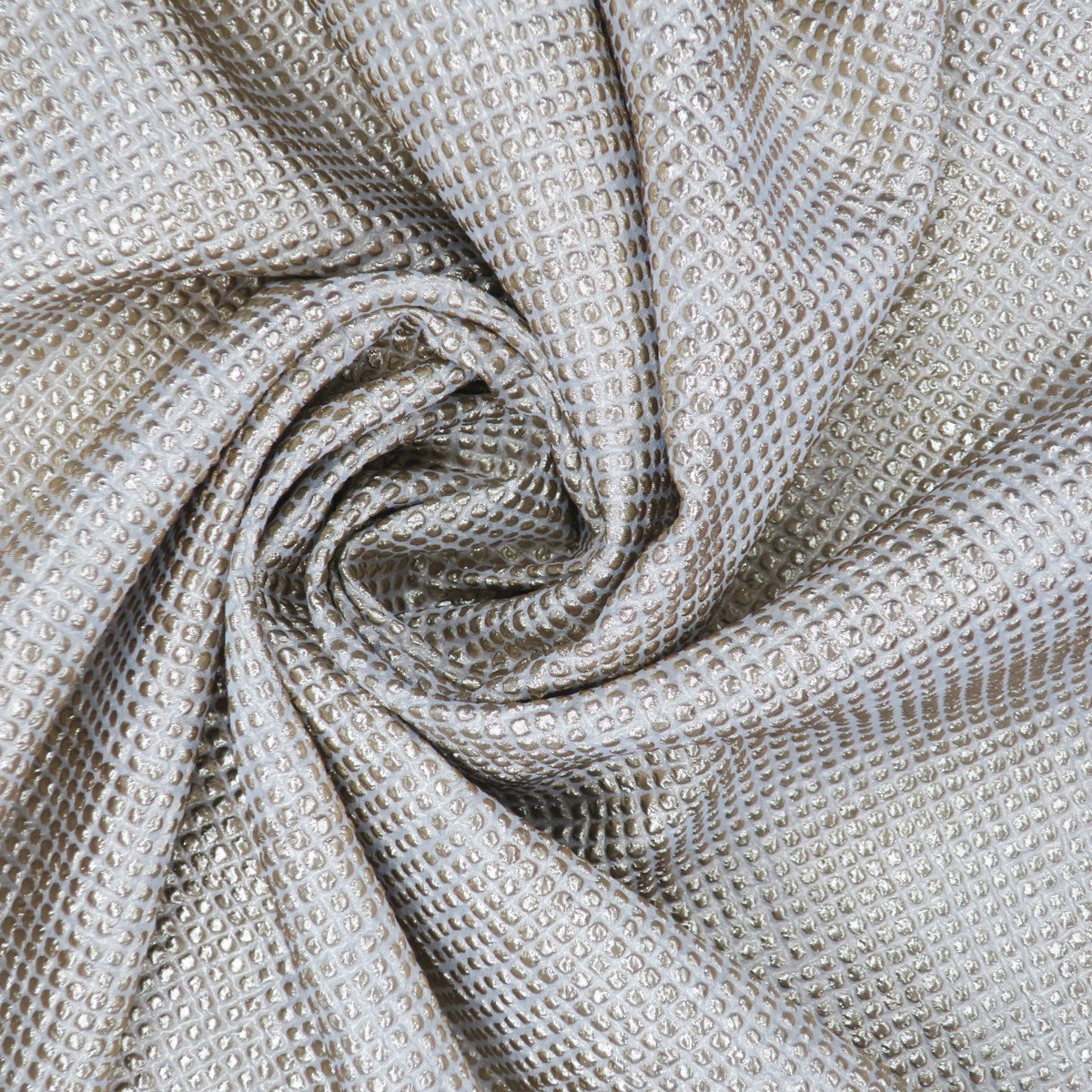 Silver Lattice Diamond Textured Brocade Fabric– Rex Fabrics