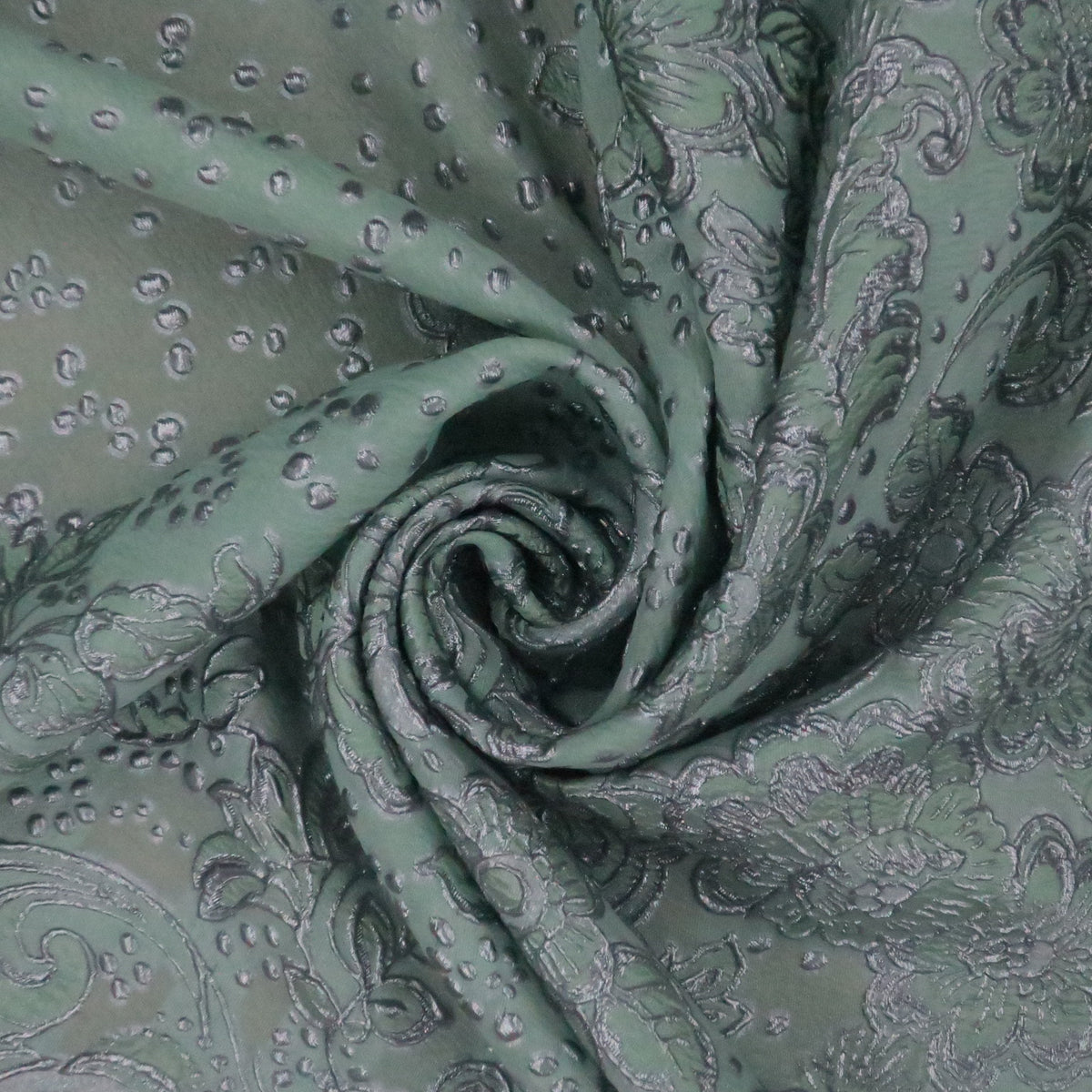 Mint Point D Sprit Textured Brocade Fabric | Rex Fabrics