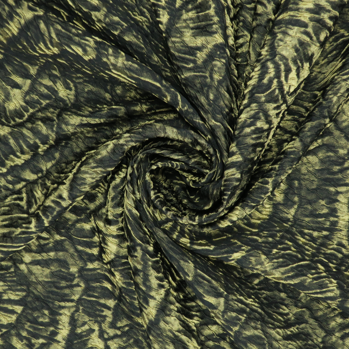 Citron Green with Black Abstract Textured Brocade Fabric– Rex Fabrics