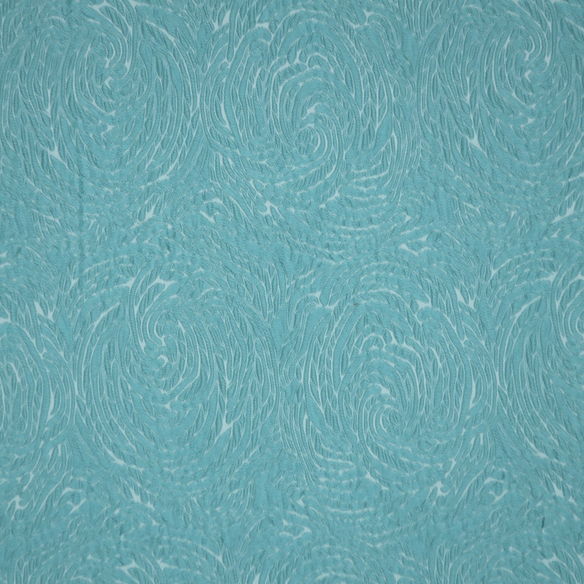 Aqua and White Double Face Reversible Abstract Textured Brocade Fabric ...