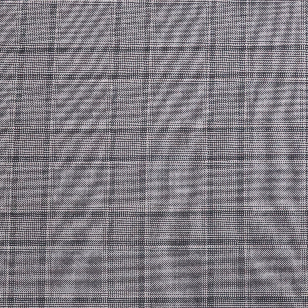 Light Gray Plaid 100% Wool Amadeus Dormeuil Fabric | Rex Fabrics