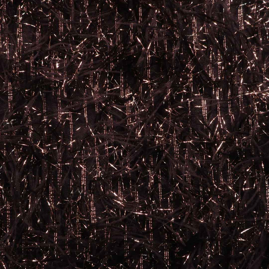 Fringes Textured Black And Gold Brocade Fabric– Rex Fabrics